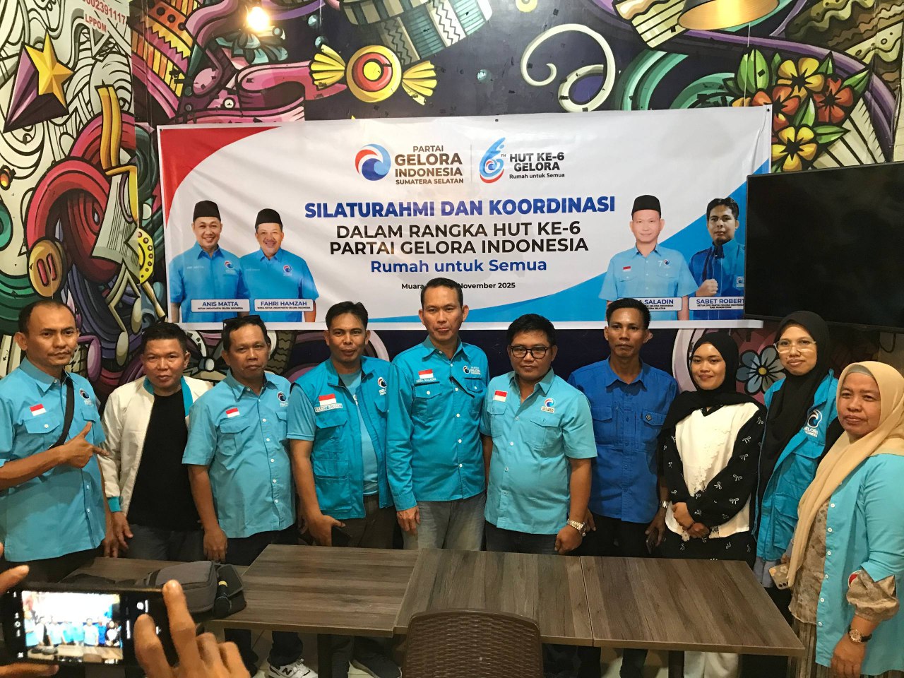 DPW Partai Gelora Sumsel Konsolidasi Seluruh DPD dalam Road Show HUT ke ...